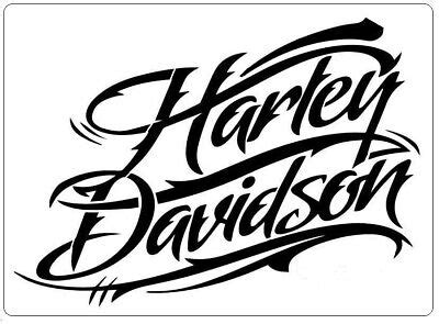 Harley Davidson Logo Outline Stencil
