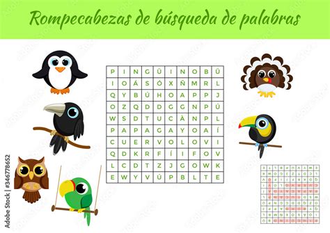 Rompecabezas de búsqueda de palabras Word search puzzle Educational