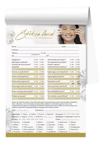 1 Ficha Anamnese De Estetica Facial 100 Folhas