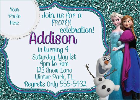 Blank Frozen Invitation Template Invitations Resume Examples