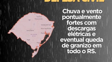 Defesa Civil Alerta Para Chuva E Vento Pontualmente Fortes