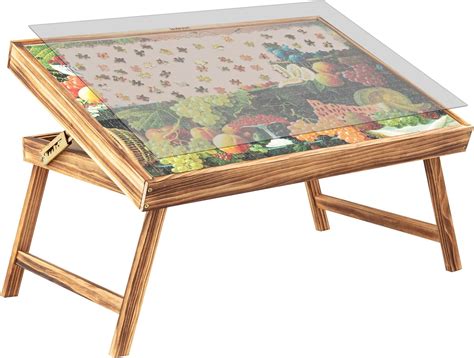 Lavievert Wooden Jigsaw Puzzle Table With Cover And India Ubuy