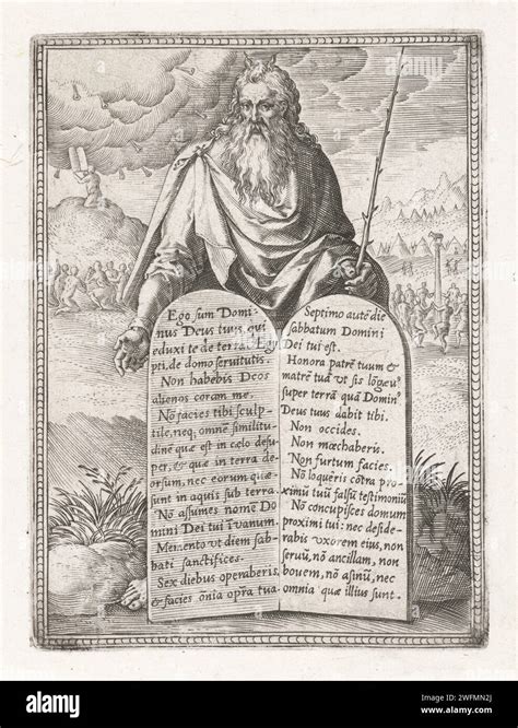 Moïse avec les tables de la loi Johann Sadeler I d après Chrispijn