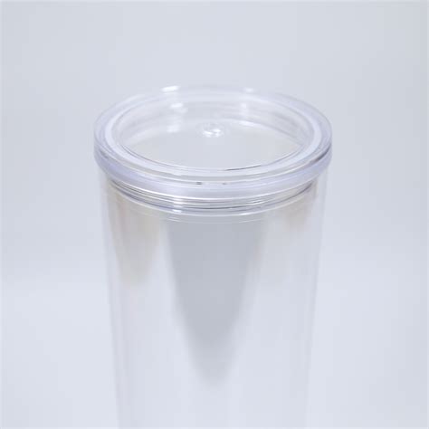 Usa Warehouse Diy Pre Drilled Double Wall 24oz Clear Acrylic Tumbler