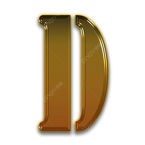 Gold Letter D White Transparent Letter D Gold Effect Graphics Png