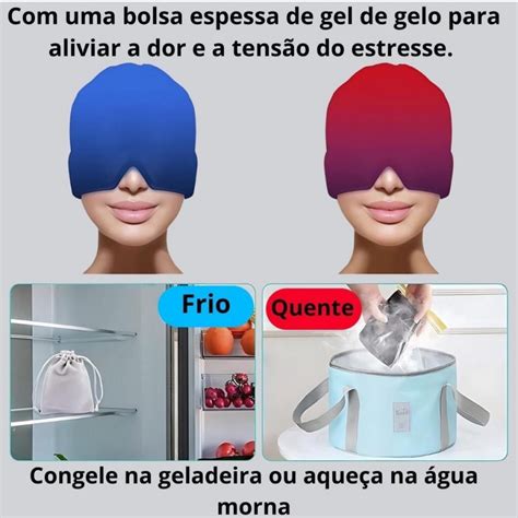 Touca Dor de Cabeça Chapéu De Alívio Da Enxaqueca Máscara De Terapia