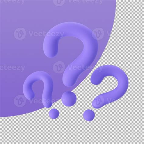 Question Mark Icon Questioning For Answers 3d Illustration With