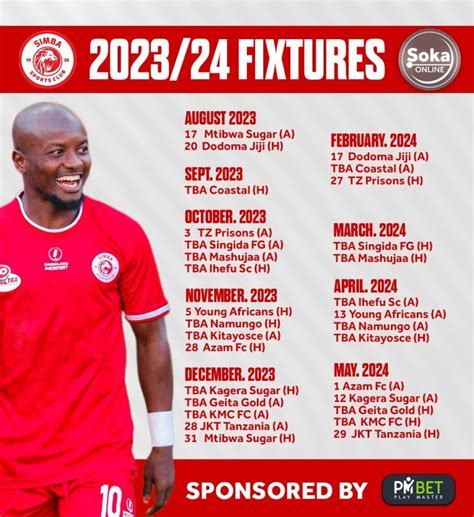 Ratiba Mechi Za Simba Ligi Kuu Nbc Premier League Kimbembe