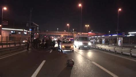 Bahçelievler D 100 Karayolu nda Motosiklet Kazası 1 Yaralı Son Dakika