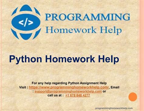python homework help ppt