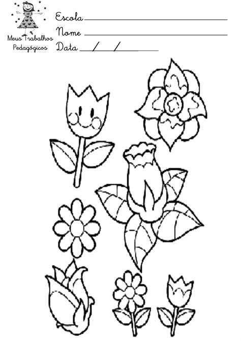 Desenhos para colorir sobre a primavera Mundinho da Criança