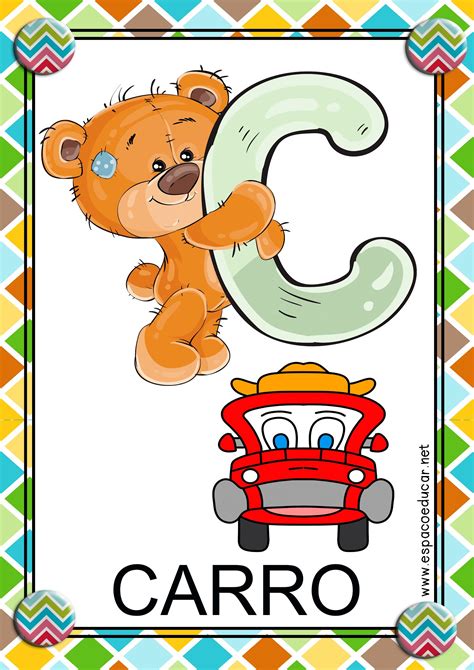 Alfabeto Ilustrado Para Parede Braincp