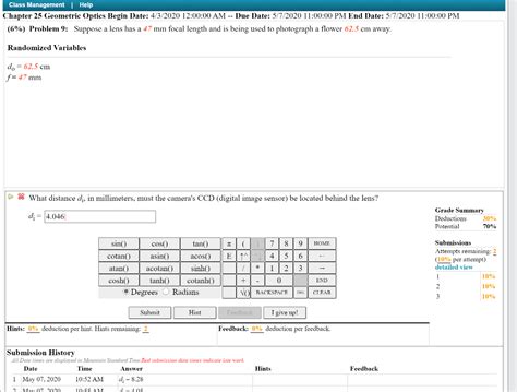 Solved Class Management Help Chapter Geometric Optics Chegg