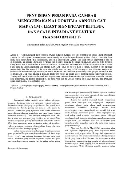 top pdf enkripsi citra digital menggunakan arnold s cat map dan nonlinear chaotic algorithm