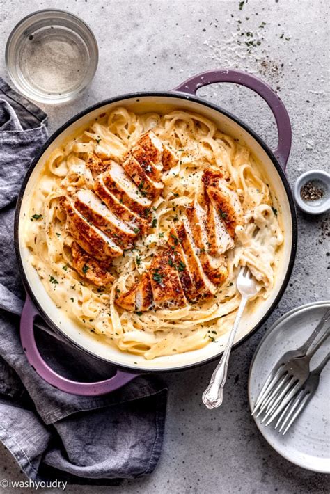 Easy Chicken Alfredo Recipe I Wash You Dry