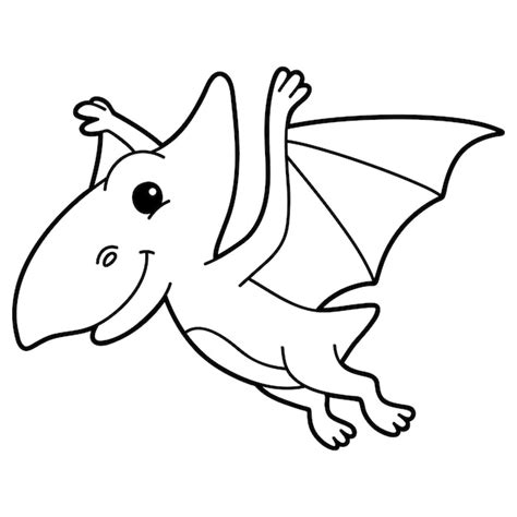 P Gina Para Colorear De Ilustraci N Con Pteranodon De Dinosaurio De