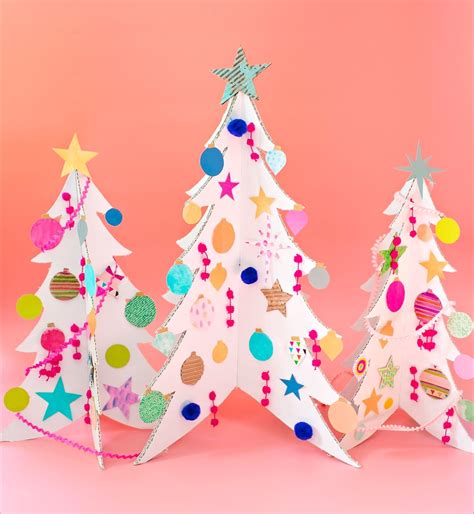 DIY Cardboard Christmas Tree Ornaments ART CAMP