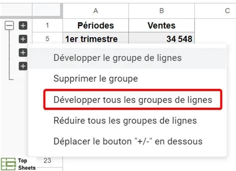 Regrouper Des Lignes Et Des Colonnes Dans Google Sheets