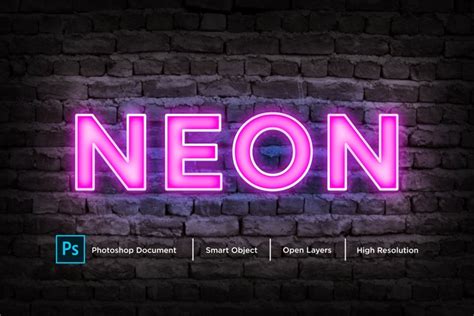 Neon Text Effect Design Photoshop Layer Style 1025670