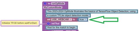 Blocks Custom Model Sample OpMode For TFOD FIRST Tech Challenge Docs