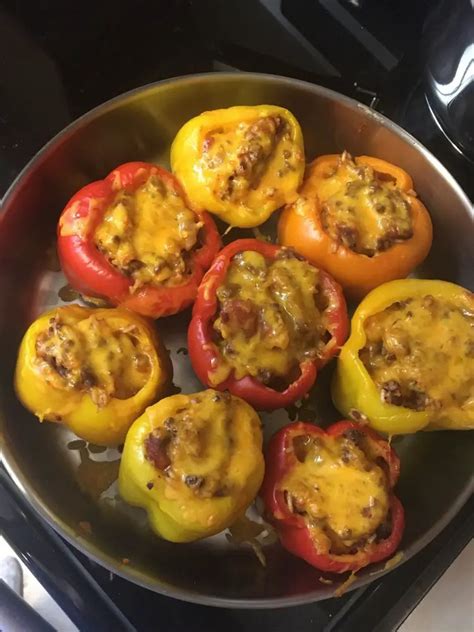 Easy And Delicious Stuffed Bell Peppers With Ground Beef And Brown Rice