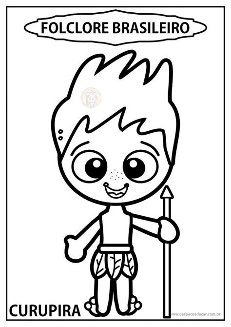 Para colorir personagens do folclore brasileiro Blog Espaço Educar