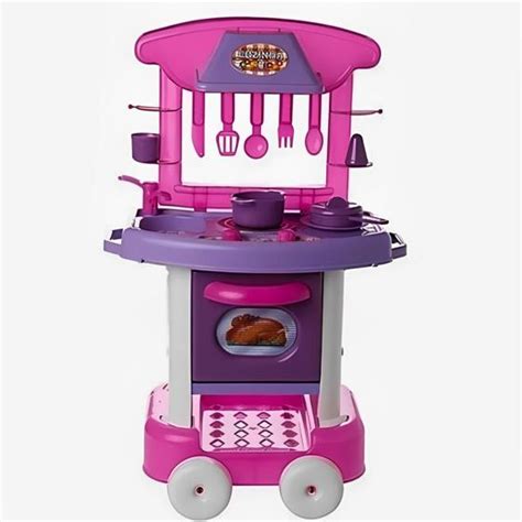 Cozinha Infantil Completa Play Time Cotiplás Acessórios Rosa