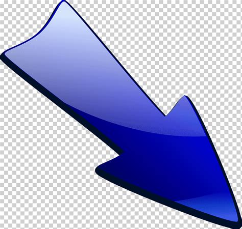 Iconos De Flecha De La Computadora Flecha Hacia Abajo Derecha Azul