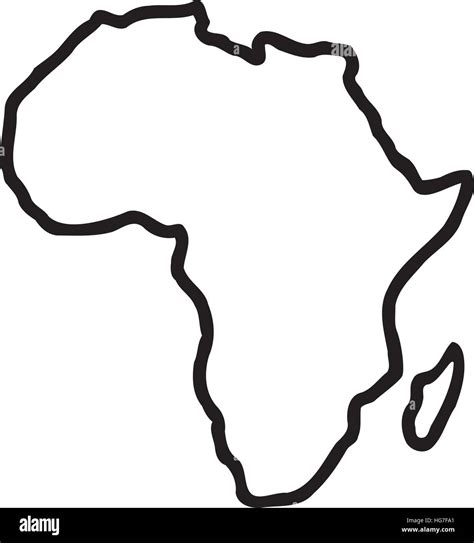 Contour Carte De L Afrique Image Vectorielle Stock Alamy