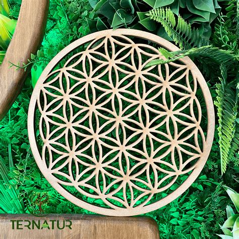 Fleur de vie en bois pour recharger les pierres Objet esotérisme