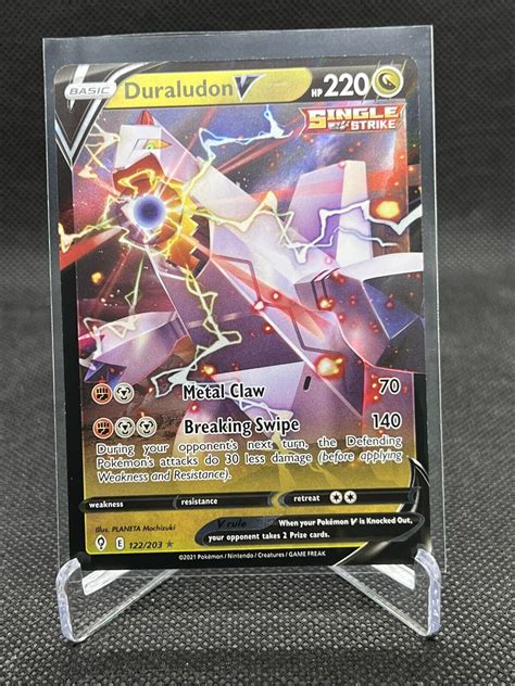 Pok Mon Tcg Duraludon V Evolving Skies Holo Ultra Rare Ebay