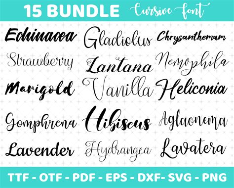Cursive Fonts Bundle Cursive Fonts For Cricut Cursive Font Bundle Fonts