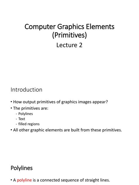 computer graphics elements primitives pdf 2 d computer graphics cartesian coordinate system