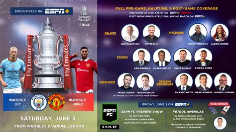FA Cup Final Exclusively On ESPN Manchester City Vs Manchester United