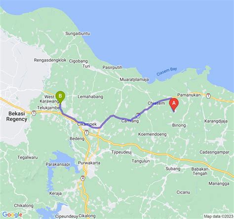 Jarak Dan Perkiraan Waktu Tempuh Dari Kab Subang Ke Kab Karawang
