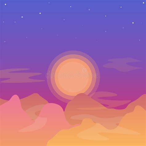 Fondo plano del paisaje ilustración del vector Ilustración de