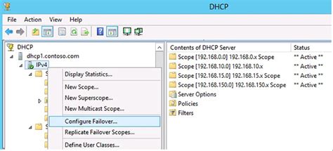 Deploy DHCP Failover Microsoft Docs