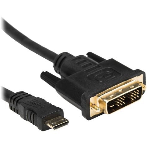 Rocstor Mini HDMI Male To DVI D Male Cable 6 Black