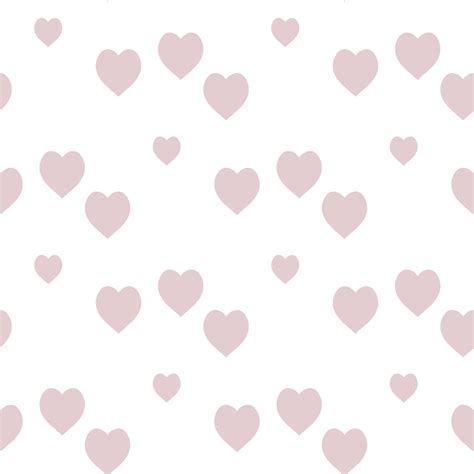 Seamless Pattern With Cute Light Pink Hearts On White Background