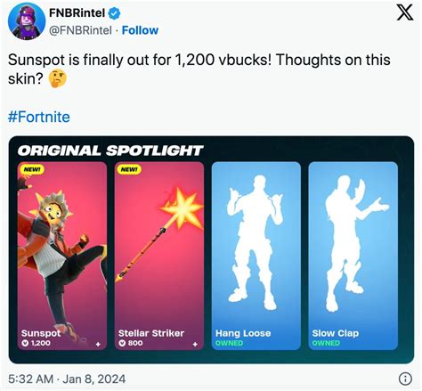 Fortnite Sunspot Skin How To Get Price More