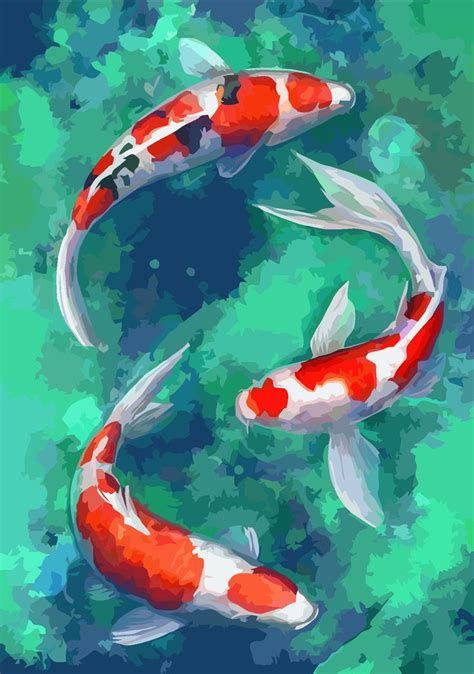 Pin By Clay Shades On Art Painting In 2024 Koi Art Art Painting