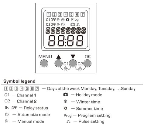 Reletek Double Channel Digital Weekly Time Switch Rd Tpd Ac Dc V