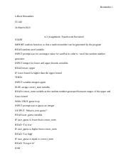 Gilbert Hernandez S Assignment Pseudocode Revisited Docx