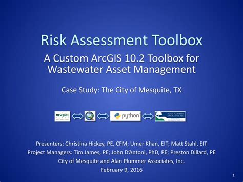 pdf risk assessment toolbox esri · 2016 esri water conference presentation 2016 esri water