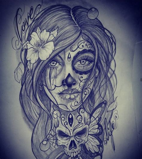 Tattoo Ideas Tattoo Designs Hair Drawings Skull Drawing Deviant Art