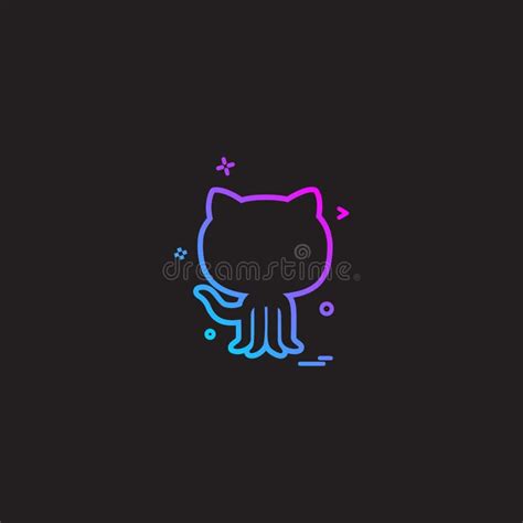 Vector Del Diseño Del Icono De Github Fotografía editorial