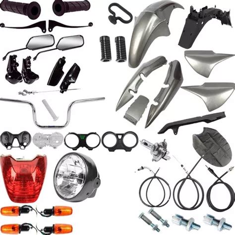 Kit Carenagem Kit Farol Pisca Cg 150 Titan 2008 Prata Cinza Escorrega