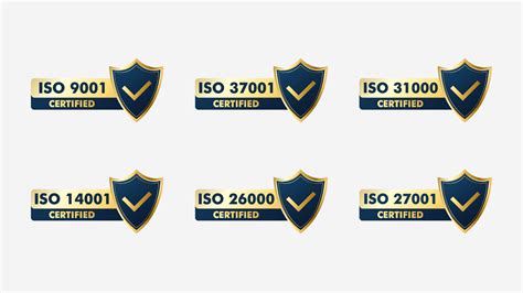 conjunto do iso certificação carimbo e etiquetas qualidade gestão