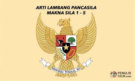 Arti Lambang Pancasila Dan Makna Sila 1 5 Penulis Cilik