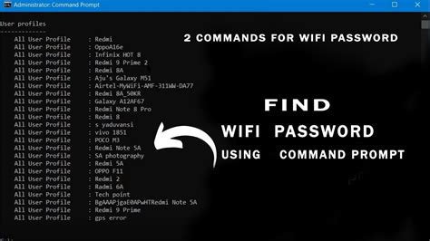 Cmd Find All Wifi Password Using Command Prompt Show Wifi Password